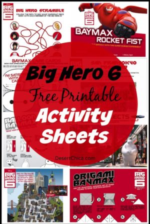 Big Hero 6 Printable Coloring Pages and Activities - Desert Chica