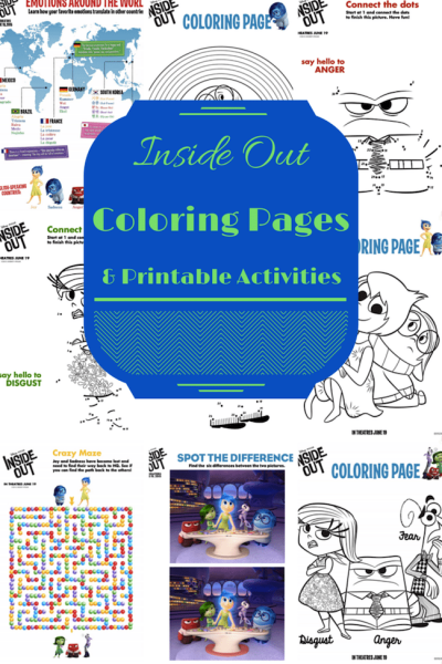 Inside Out Coloring Pages & Activity Sheets - Desert Chica
