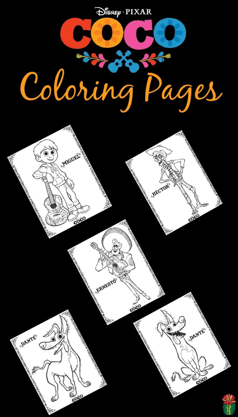 Free Printable Coco Coloring Pages - Desert Chica