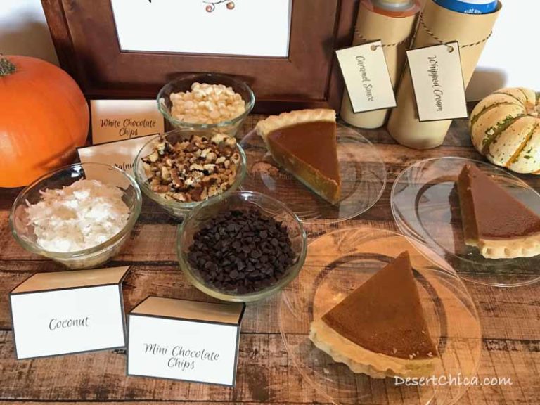 Pumpkin Pie Toppings Bar - Desert Chica