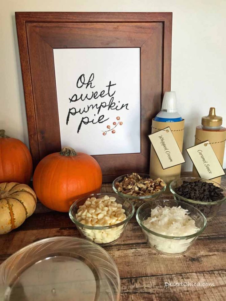 Pumpkin Pie Toppings Bar - Desert Chica