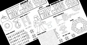 May the 4th Be With You Star Wars Activity Sheets - Desert Chica