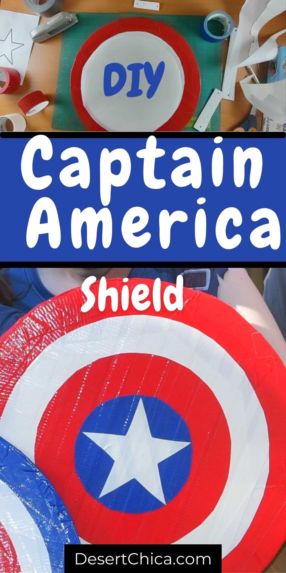 DIY Captain America Shield For Kids - Desert Chica